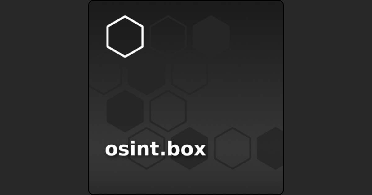 osint.box - Profile | .box